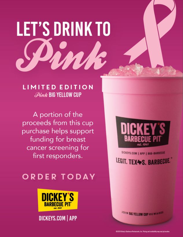 Pink Big Yellow Cup | Dickey’s Franchise